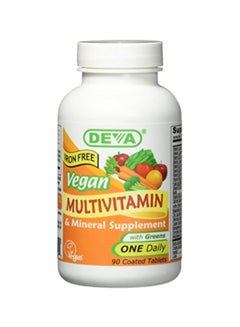Deva Nutrition Vegan Vitamin And Mineral Supplement - 90 Coated Tablets ...