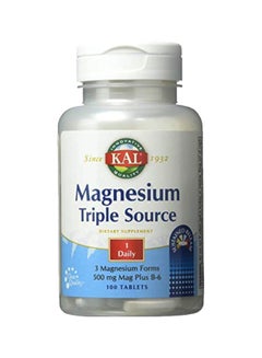 KAL Magnesium Triple Source Dietary Supplement 500 mg - 100 Tablets KSA ...
