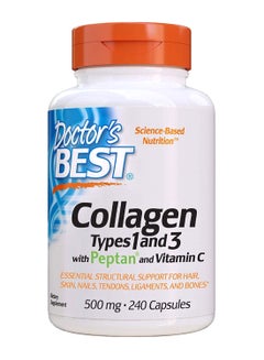 Doctor's BEST Collagen Types 1 And 3 Dietary Supplement - 240 Caplets ...