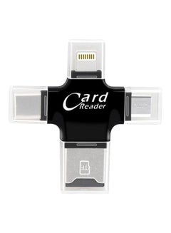 Generic 4 In 1 Lightning Type-C Micro USB Card Reader Black UAE | Dubai ...