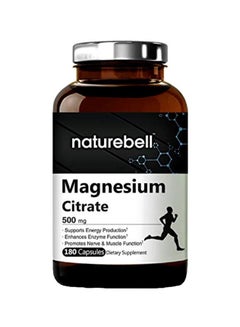NatureBell Magnesium Citrate Dietary Supplement 500mg - 180 Capsules ...