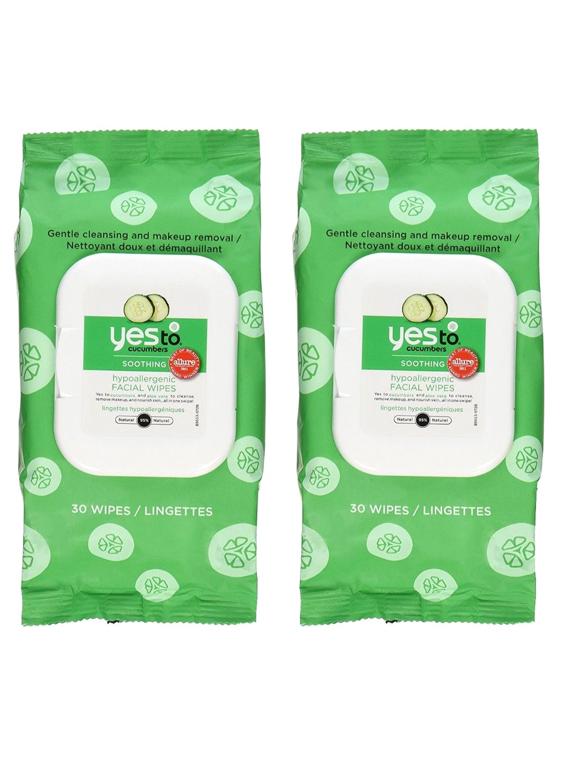 Yes To 2-Piece Cucumber Soothing Hypoallergenic Facial Wipes Set | Best ...