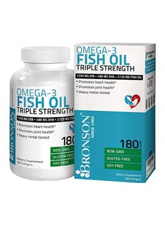 Bronson Omega 3 Triple Strength Fish Oil - 180 Softgels | Best Price ...
