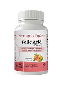 Natures Trove Folic Acid 800mcg Dietary Supplement - Strawberry - 365 ...