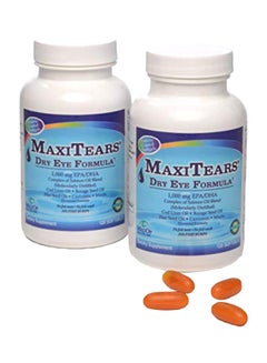 MaxiTears 2-Piece Dry Eye Formula 1000mg Dietary Supplement - 120 ...