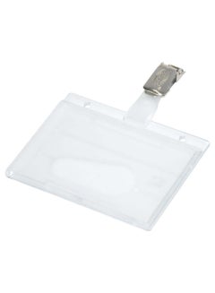 FIS 50-Piece Name Badge Set With Clip Clear/Silver | Best Price UAE ...