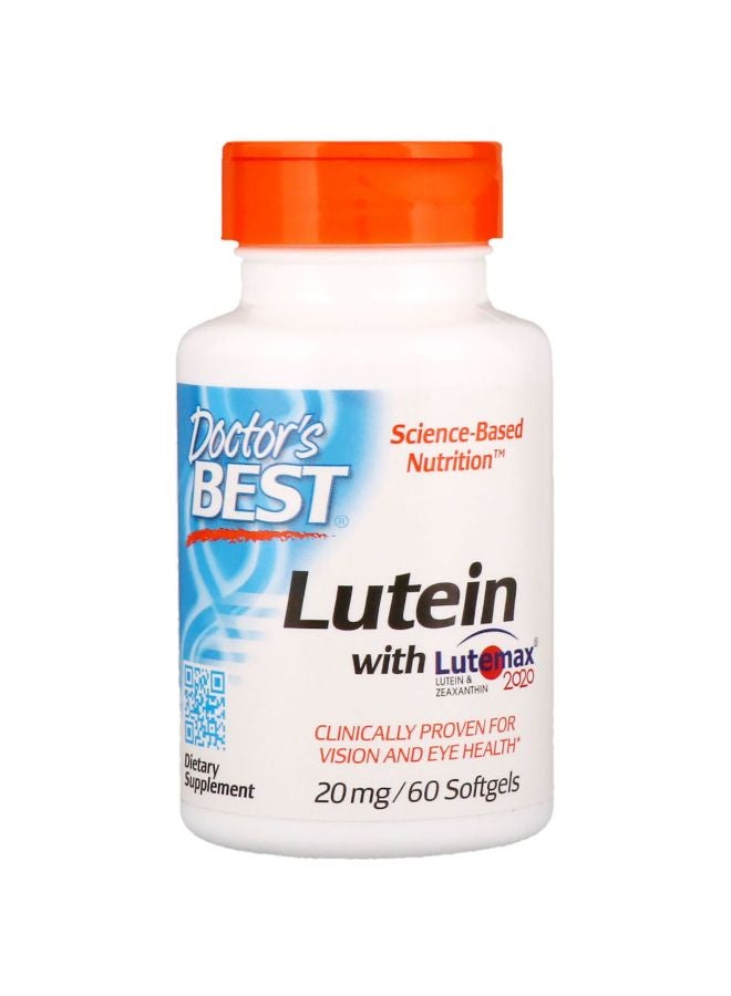 Doctor's BEST Lutein With Lutemax 20mg - 60 Softgels | Best Price UAE ...