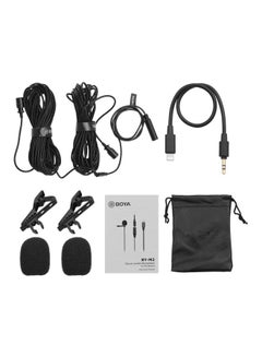 BOYA Dual Head Clip-On Lavalier Microphone BY-M2D Black KSA | Riyadh ...