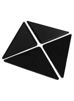 Generic 4-Piece Non-Slip Rug Grips Sticker Set Black 15.5 x 10.5cm ...