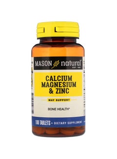 Mason Natural Calcium Magnesium And Zinc Dietary Supplement - 100 ...
