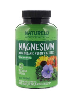 NATURELO Magnesium With Organic Veggies And Seeds 200mg - 120 ...