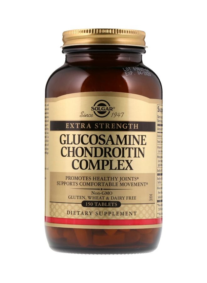 Solgar Extra Strength Glucosamine Chondroitin Complex - 150 Tablets ...