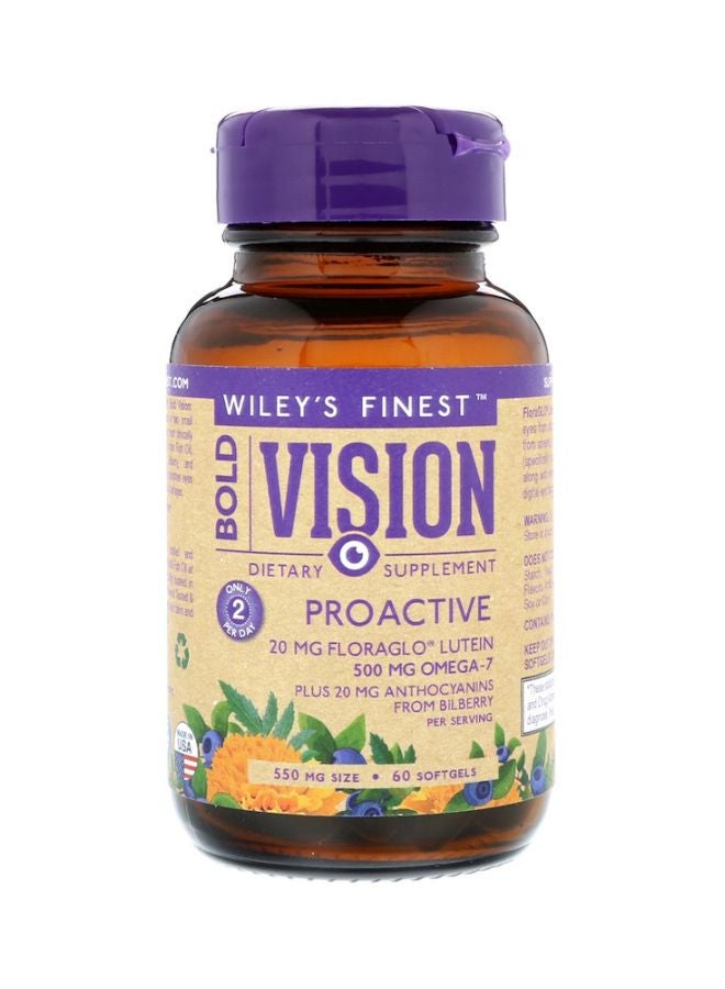 Wiley's Finest Bold Vision Proactive 550 MG - 60 Softgels | Best Price ...