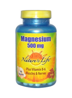 Nature's Life Magnesium Muscle And Nerve Support 500 Mg-100 Capsules ...