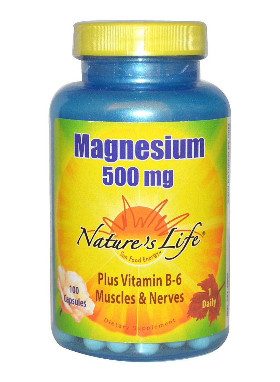 Nature's Life Magnesium Plus Vitamin B6 - 100 Capsules | Best Price UAE ...