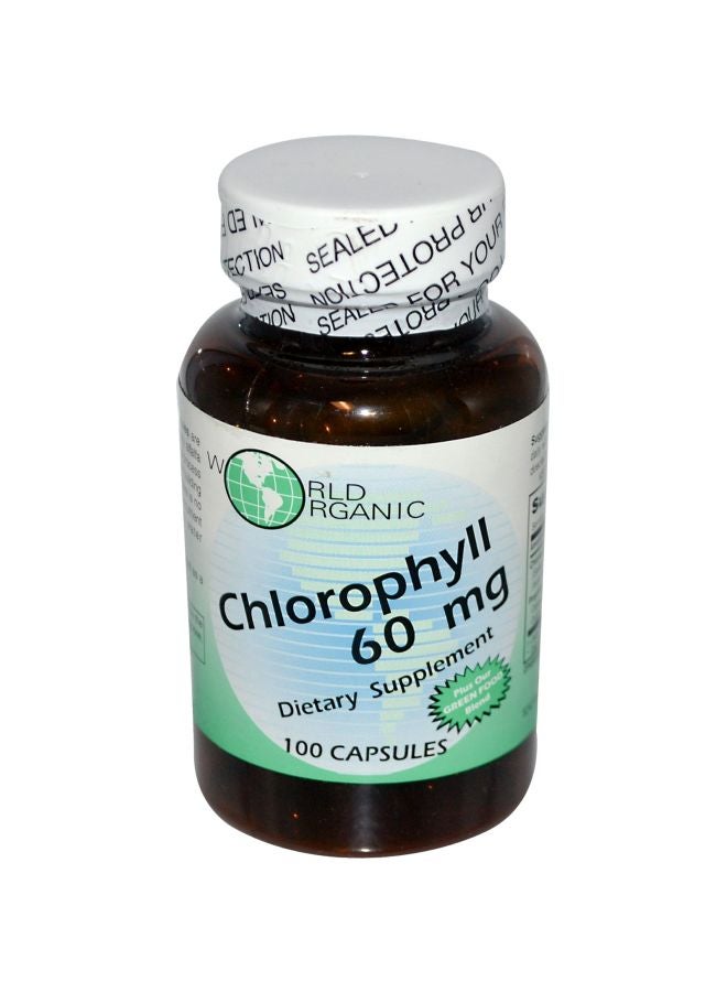 World Organic Chlorophyll Dietary Supplement 60mg - 100 Capsules | Best ...