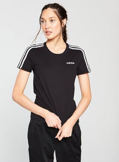 adidas Essentials 3-stripes T-Shirt Black/White UAE | Dubai, Abu Dhabi