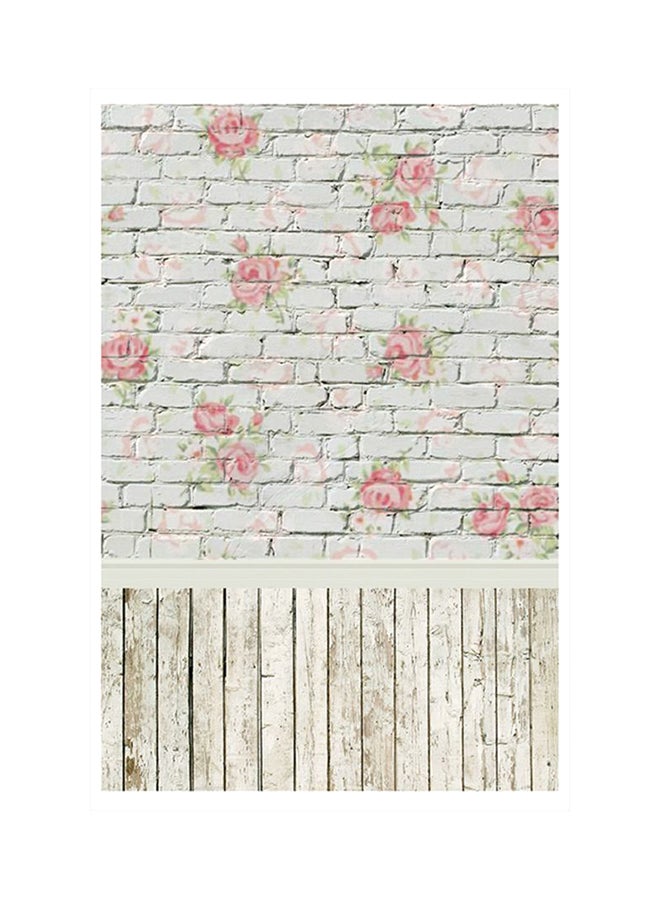 docooler Flower Brick Wall Pattern Photography Studio Background Pink ...