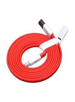 OnePlus Dash Charge Type-C Flat Charging Cable Red UAE | Dubai, Abu Dhabi