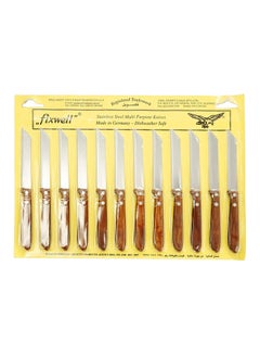Fixwell 12-Piece Germany Wooden Fruit Knife Brown/Silver 18centimeter ...