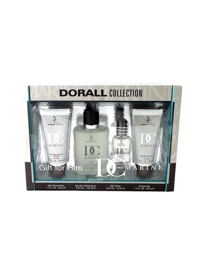 DORALL COLLECTION Pack Of 4 DC Marine Gift Set EDT- 100ml + EDT 15ml ...