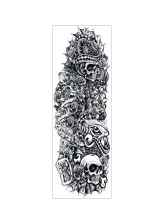 Generic Waterproof Full Arm Temporary Tattoo Sticker Black/Grey KSA ...