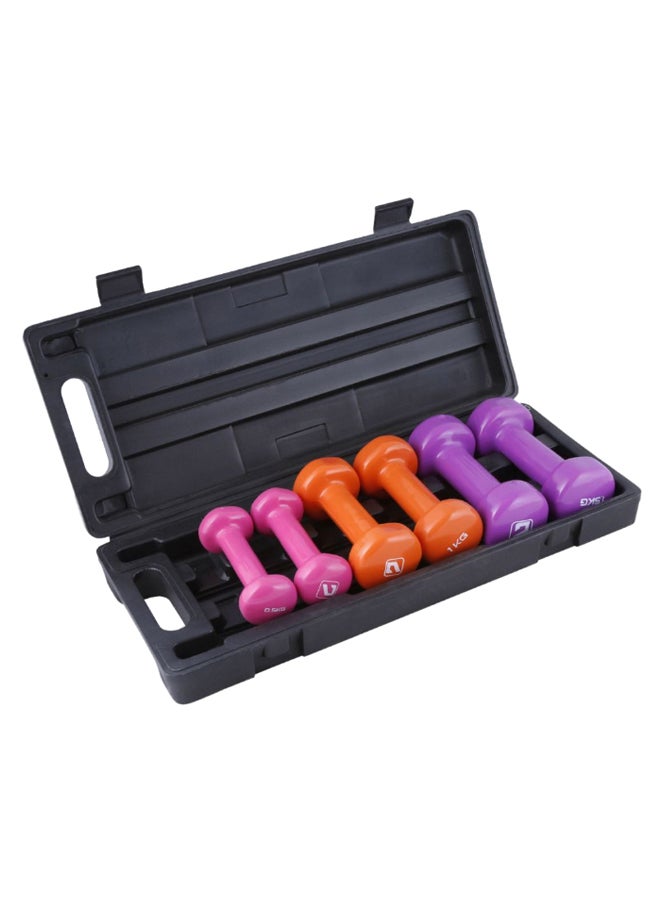 Generic 3-Pair Sports Dumbbells Kit With Case 6kg | Best Price KSA ...