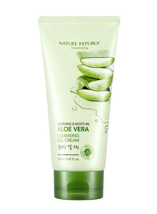 NATURE REPUBLIC Aloe Vera Soothing And Moisture Cleansing Gel Cream ...