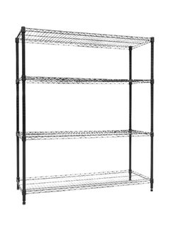Generic 4-Tier Wire Rack Shelf Black 120x45x140cm KSA | Riyadh, Jeddah