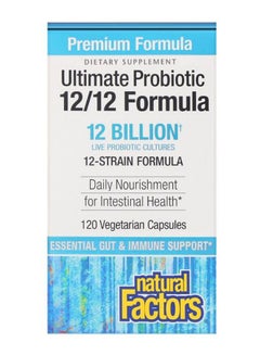 natural Factors Ultimate Probiotic 12/12 Formula - 120 Vegetarian ...