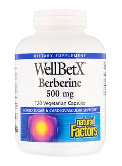 natural Factors WellBetX Berberine Dietary Supplement - 120 Capsules ...