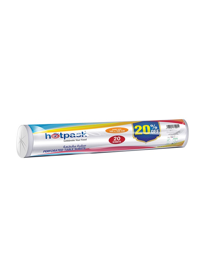 Buy Hotpack Hotpack Luxury Table Sheet/Sofra Roll, 20 Sheets, 1 Unit ...