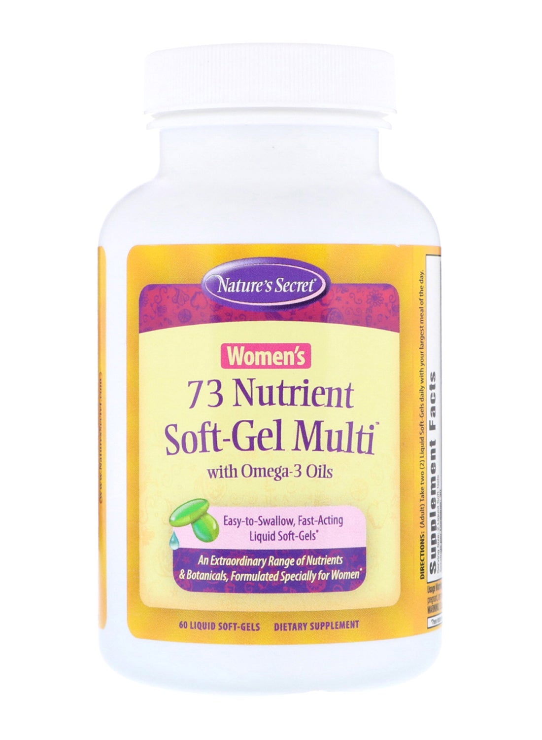 Nature's Secret 73 Nutrient Soft-Gel Multi With Omega-3 Oil | Best Price UAE | Dubai, Abu Dhabi