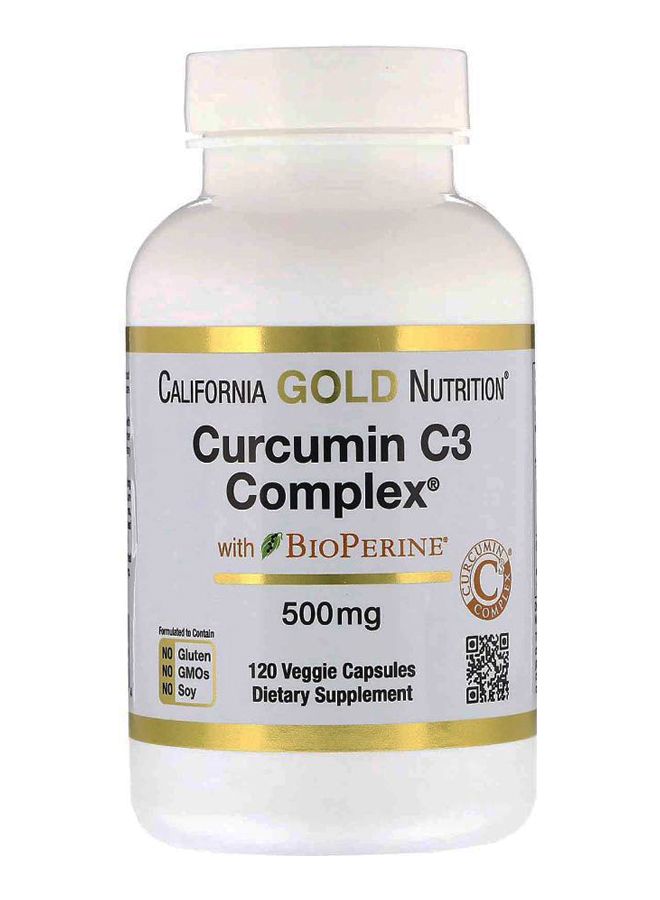 California Gold Nutrition Curcumin C3 Complex With BioPerine - 120 ...