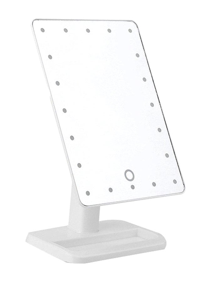 Generic LED Light Makeup Countertop Vanity Mirror White 30 x 15cm ...