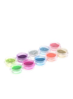 ANSELF 10-Piece UV Gel Nail Polish Tip Art Glitter Powder Fluorescent ...