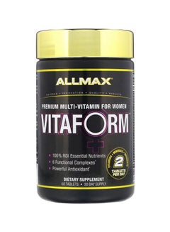 Allmax Vitaform Premium Multi-Vitamin Dietary Supplement - 60 Tablets ...