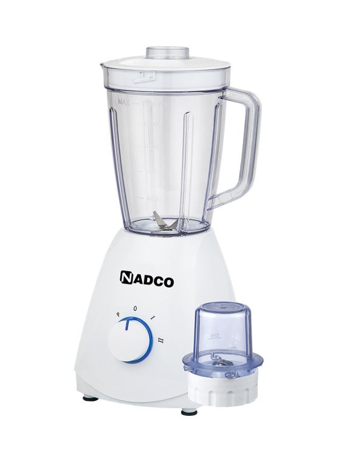 Nadco 2-In-1 Blender 1.6L 1.6 L 400.0 W NCB-217B White/Clear | Best ...