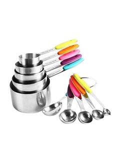 Generic 10 Piece Stainless Steel Measuring Cups And Spoons Set For ...