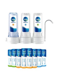 TANK Power 3 Stage Water Filter 3S with 12 Months Cartridge White/Blue ...