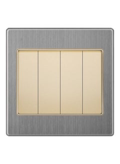 Vmax V3 Series 4 Gang 2 Way Switch Gold/Silver UAE | Dubai, Abu Dhabi