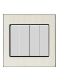 Vmax V3 Series 4 Gang Two Way Switch Ivory White/Black 3x3inch | Best ...