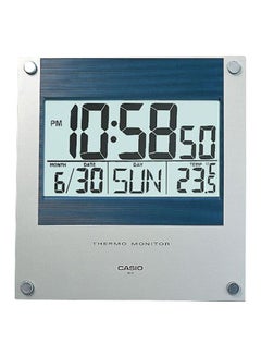CASIO Square Shaped Digital Wall Clock Silver/Blue/Grey KSA | Riyadh ...
