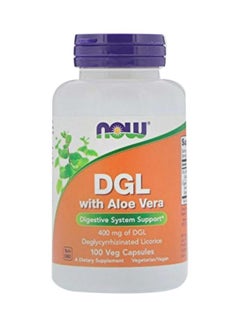 Now Foods DGL With Aloe Vera Dietary Supplement 400mg - 100 Capsules ...