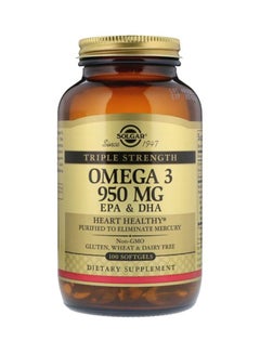 Solgar Triple Strength Omega-3 Dietary Supplement 950mg - 100 Softgels ...
