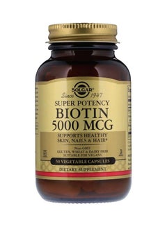 Solgar Super Potency Biotin 5000 mcg Dietary Supplement - 50 Vegetable ...
