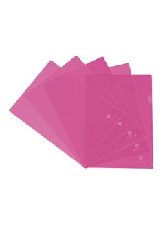 ATLAS 5-Piece A4 L Shape Folder Set Pink UAE | Dubai, Abu Dhabi