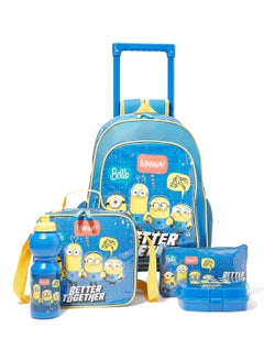 UNIVERSAL 5 Piece Minions Kids Trolley Backpack Set 16 Inch blue KSA ...