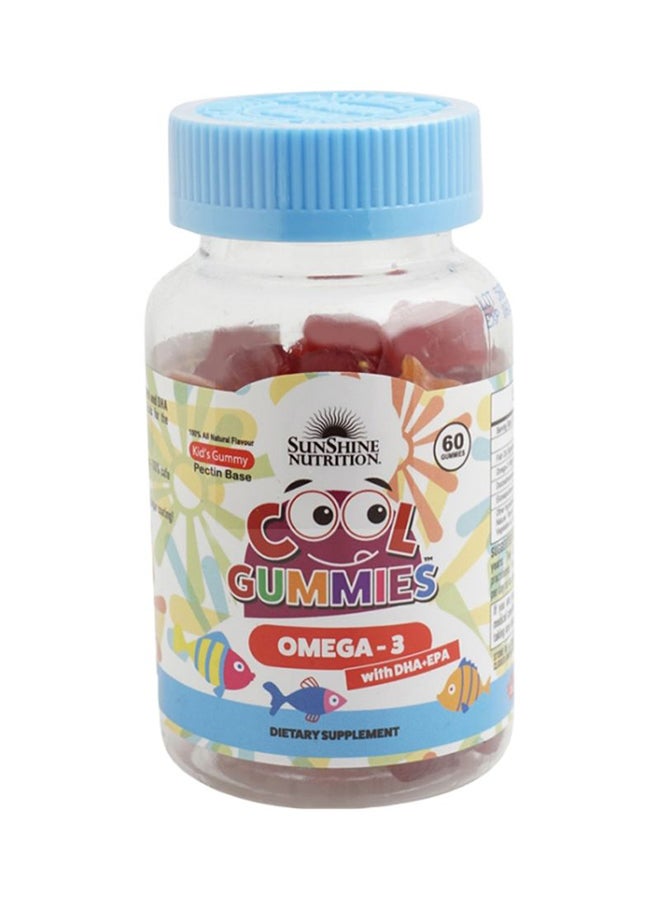 SUNSHINE NUTRITION Cool Gummies Omega-3 With DHA And EPA 60 Gummies ...