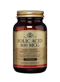 Solgar Folic Acid 800 MCG Dietary Supplement - 250 Tablets UAE | Dubai ...